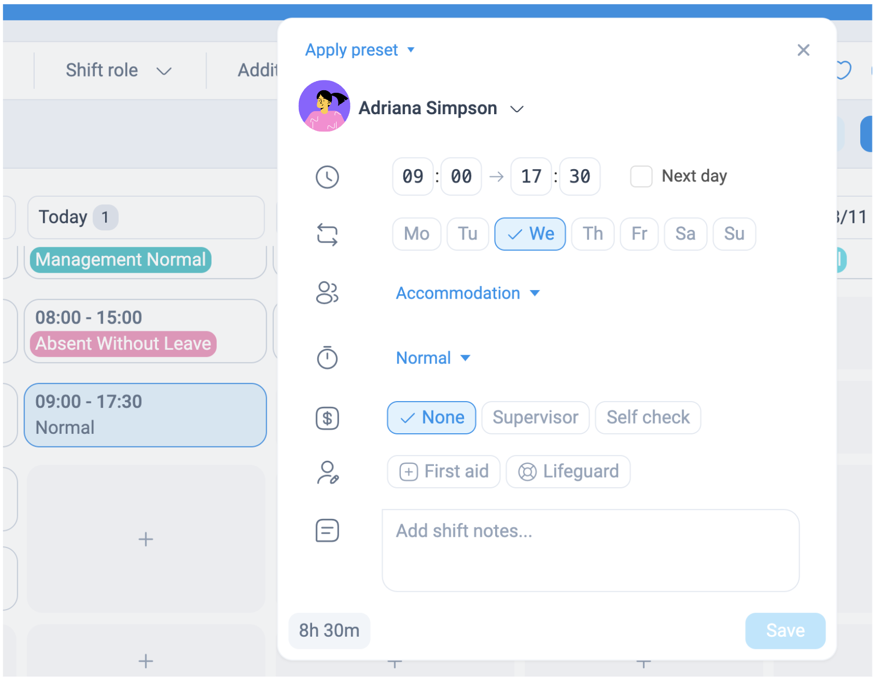 How to add a Split Shift in the Roster? (V2)